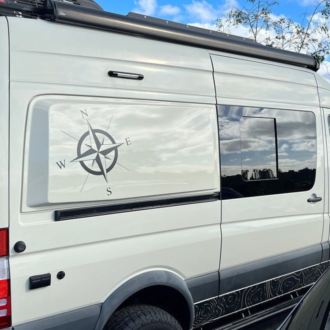 Compass Decal, Compass Vinyl Sticker, Camping Vinyl Decal, Explore ...