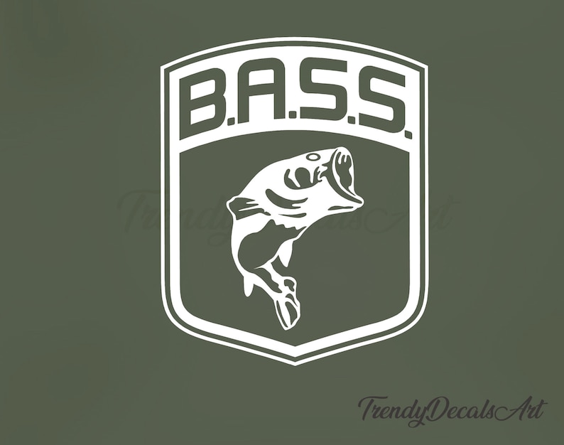 Bass Decal, Fishing Decal, Fishing Sticker, Fishing Vinyl Decal, Tackle ...