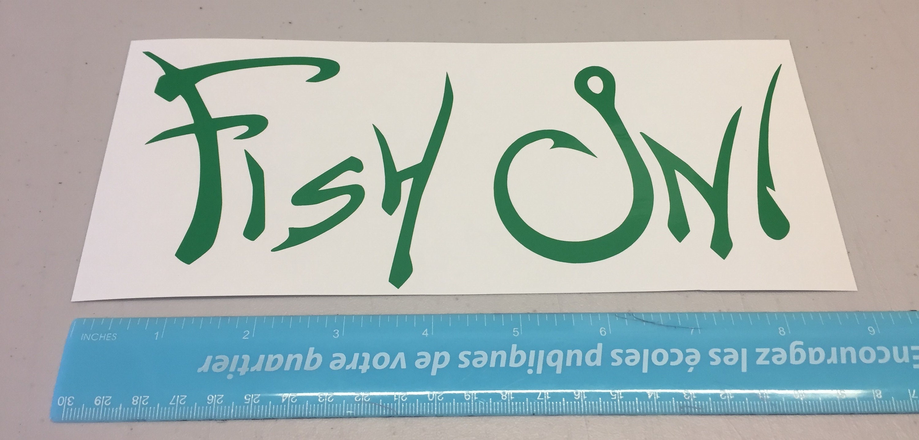 Fish on Decal Fishing Decal Fishing Sticker Fishing Vinyl - Etsy UK