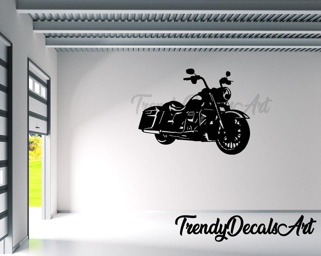 HD Road King 2017 Decal, Motorcycle Wall Vinyl Sticker, Man Cave Decal ...