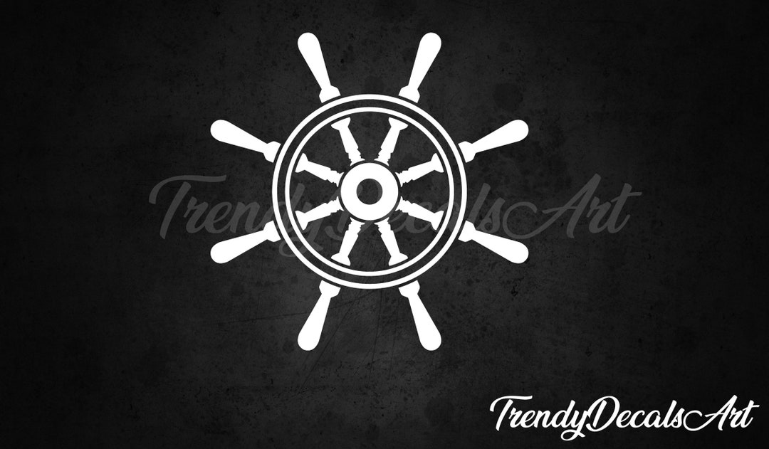 Boat Wheel Decal, Fishing Decal, Fishing Sticker, Fishing Vinyl Decal ...