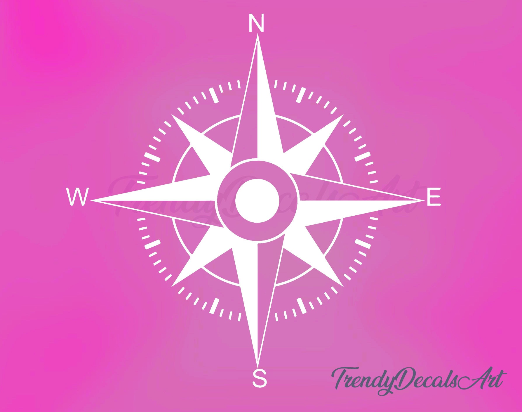 Compass Decal, Compass Vinyl Sticker, Nature Vinyl Decal, Explore Decal ...