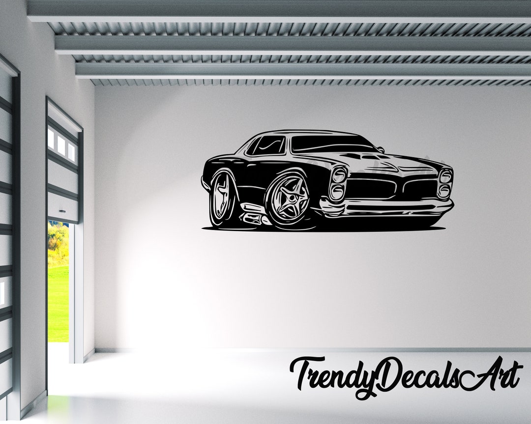 GTO 1967 Custom Art Decal, G.T.O. Wall Decal, Car Wall Vinyl Sticker ...