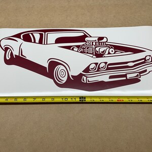 Chevy Chevelle Decal, Car Wall Decal, Car Wall Vinyl Sticker, Muscle ...