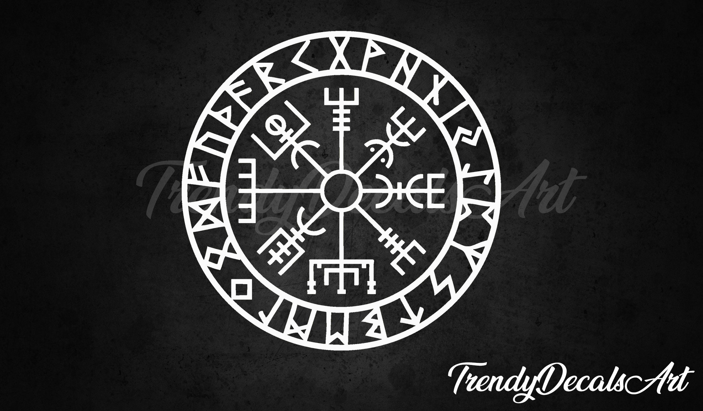 Nordic Compass Decal, Viking Compass Vinyl Sticker, Iceland Vinyl Decal ...