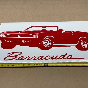 Cuda Convertible 1970 Decal, Barracuda Wall Decal, Car Wall Vinyl ...