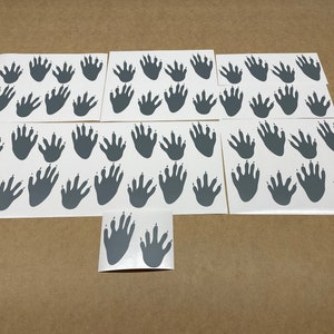 Set of 50 Animal Tracks Stickers, Animal Paws Decals, Choose Your ...