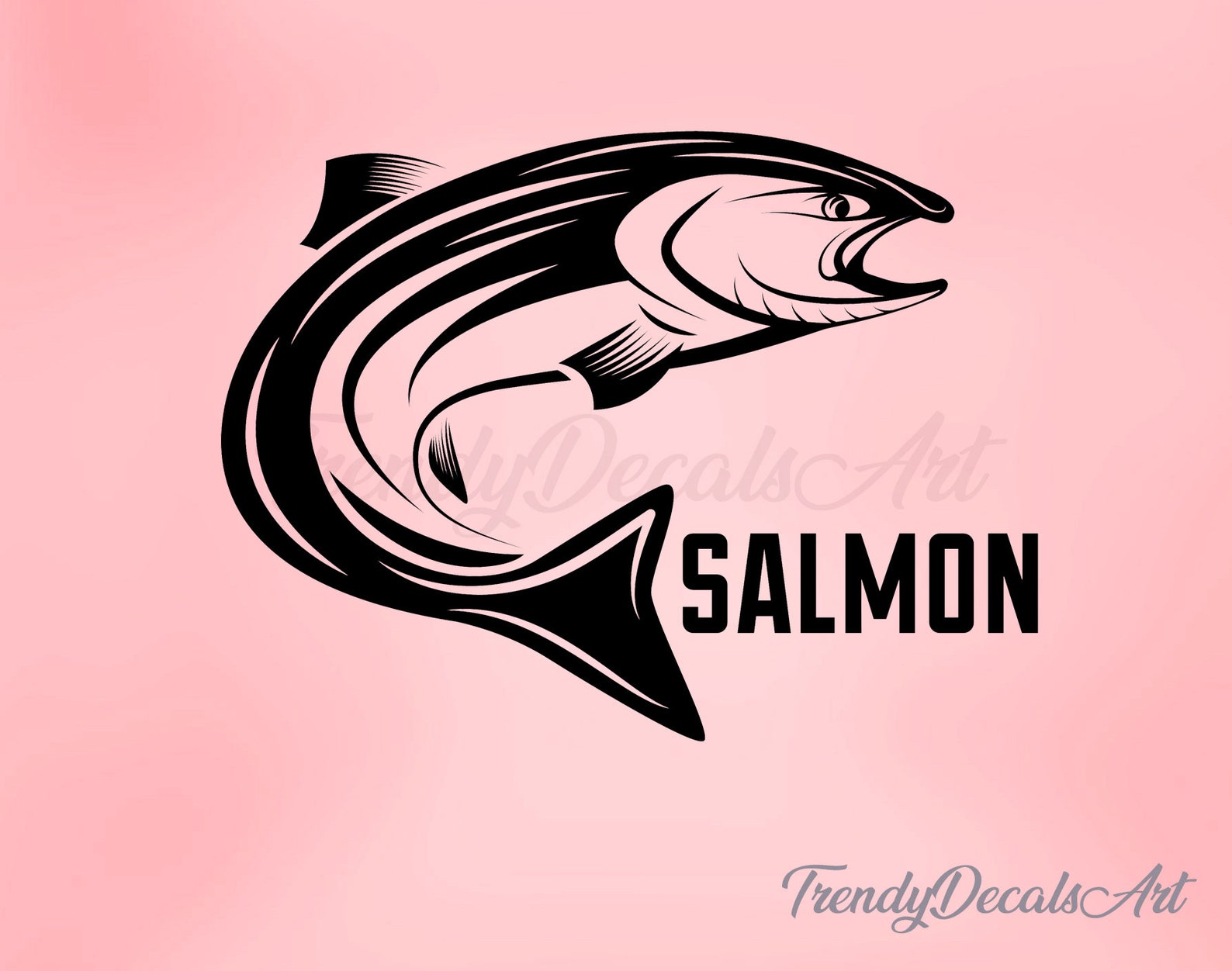 Salmon Decal Fishing Decal Fishing Sticker Fishing Vinyl | Etsy