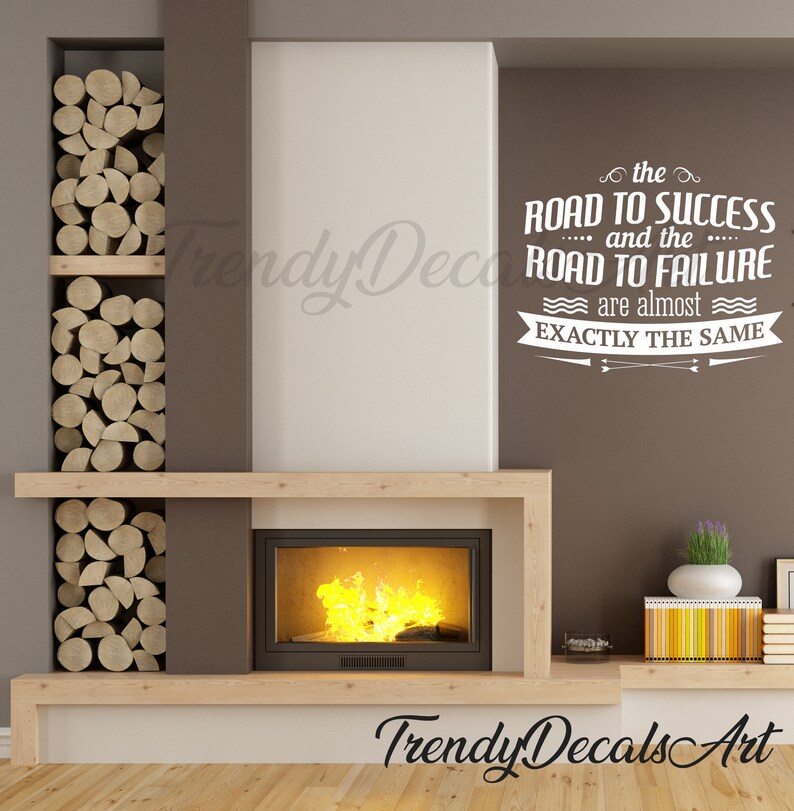 Motivational Quote Decal, Road to Success & Failure Exactly the Same ...