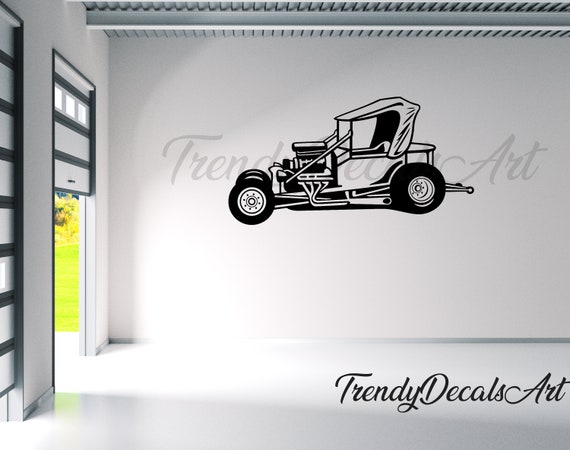 Hot Rod Roadster Decal Car Wall Decal Car Vinyl Sticker | Etsy