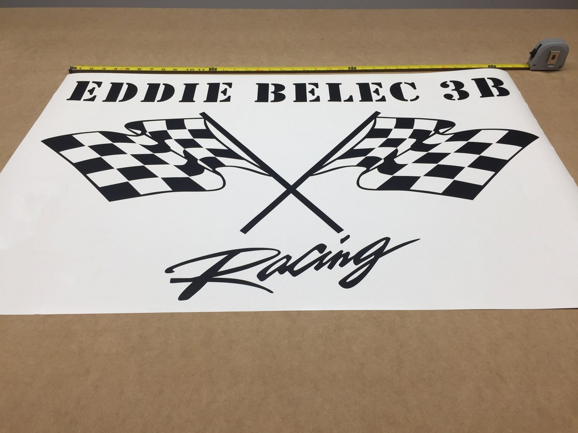 Custom Checkered Flags Decal Custom Racing Vinyl Sticker - Etsy