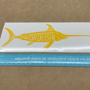 Swordfish Decal, Fishing Decal, Fishing Sticker, Fishing Vinyl Decal ...