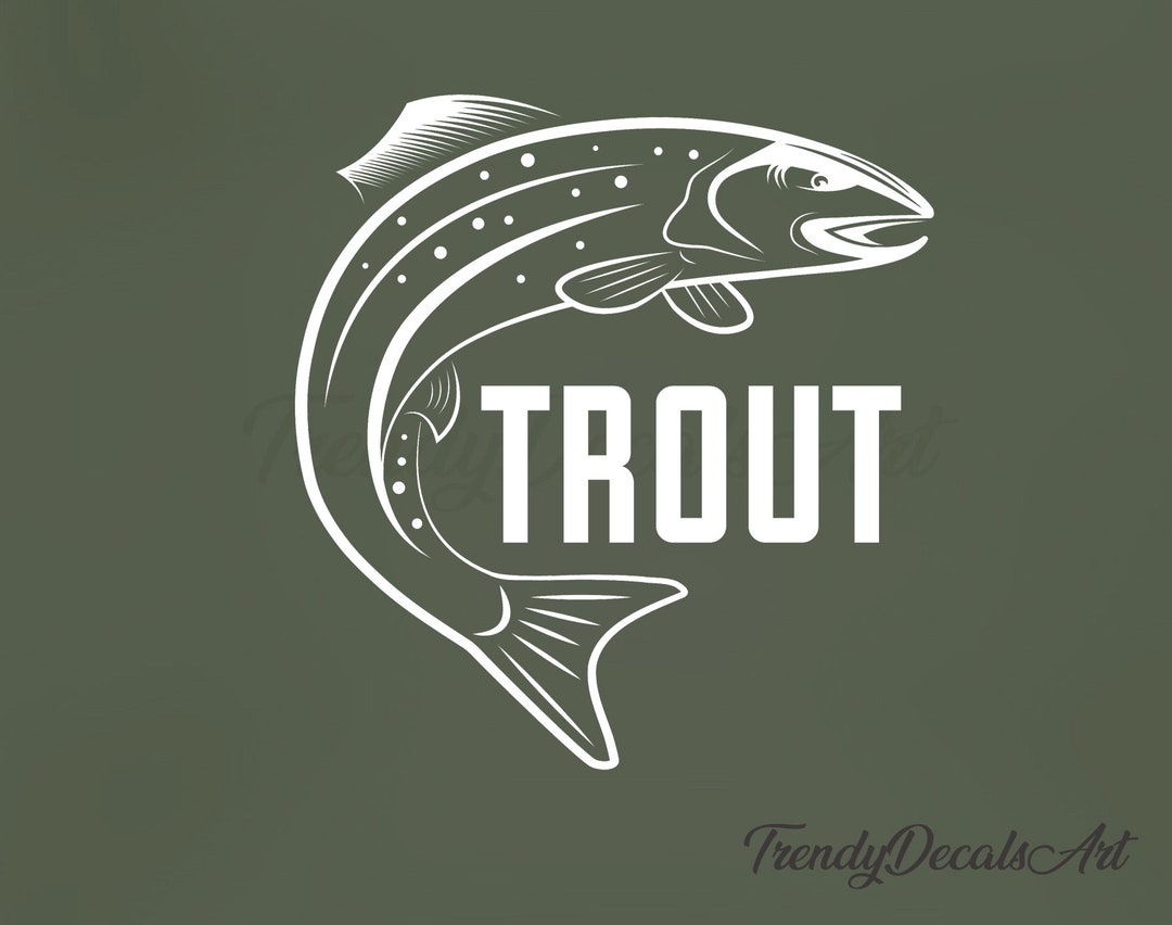 Trout Decal, Fishing Decal, Fishing Sticker, Fishing Vinyl Decal ...