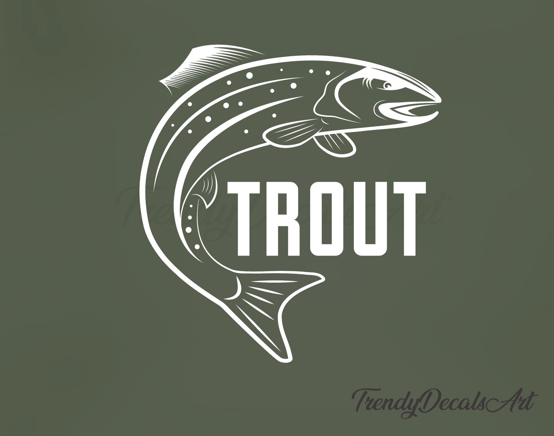 Trout Decal Fishing Decal Fishing Sticker Fishing Vinyl - Etsy