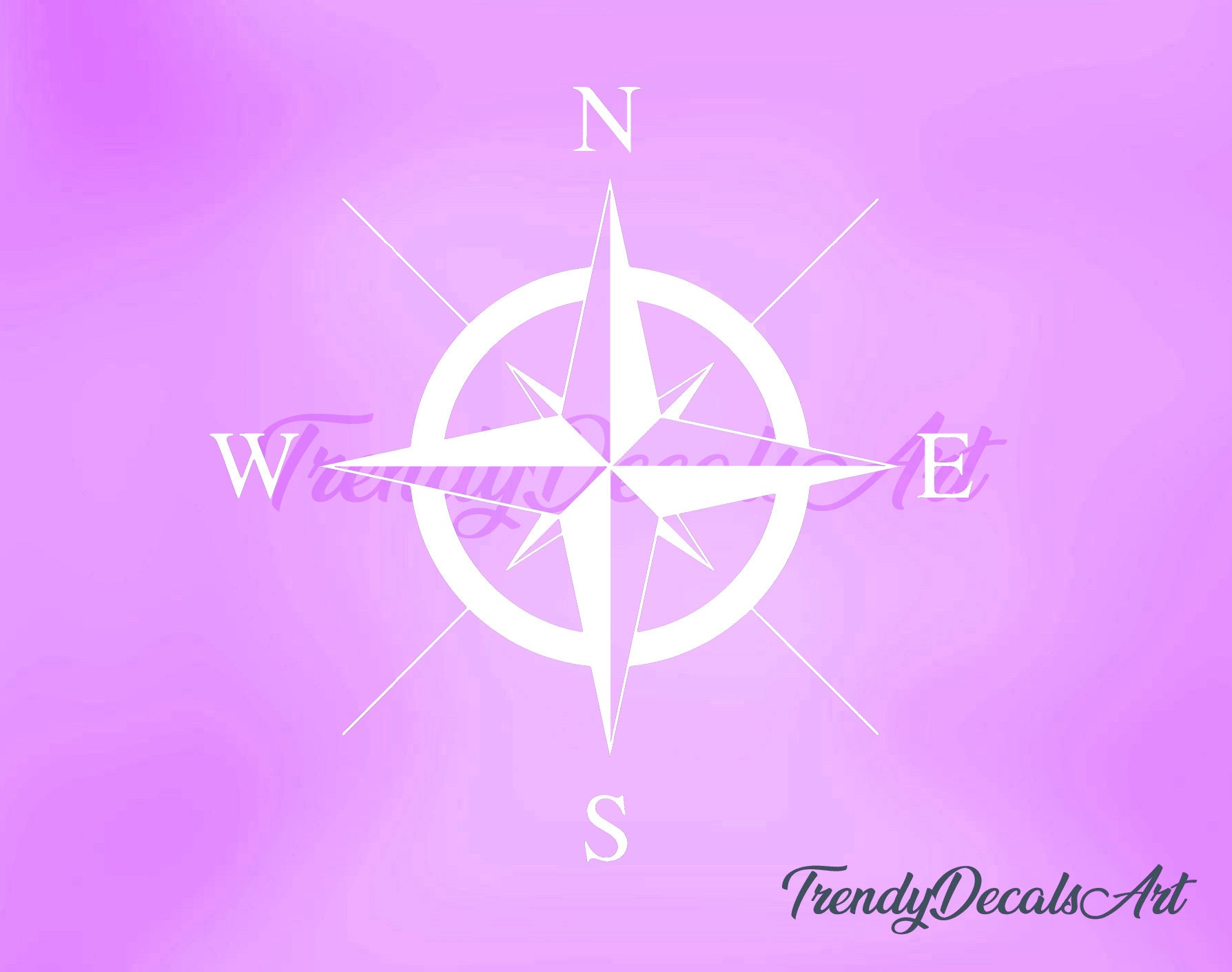 Compass Decal Compass Vinyl Sticker Camping Vinyl Decal | Etsy