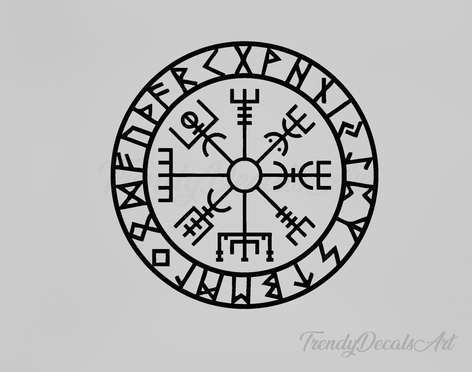 Nordic Compass Decal, Viking Compass Vinyl Sticker, Iceland Vinyl Decal ...