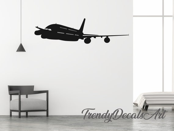 A380 airplane decal aircraft vinyl sticker airplane wall | Etsy