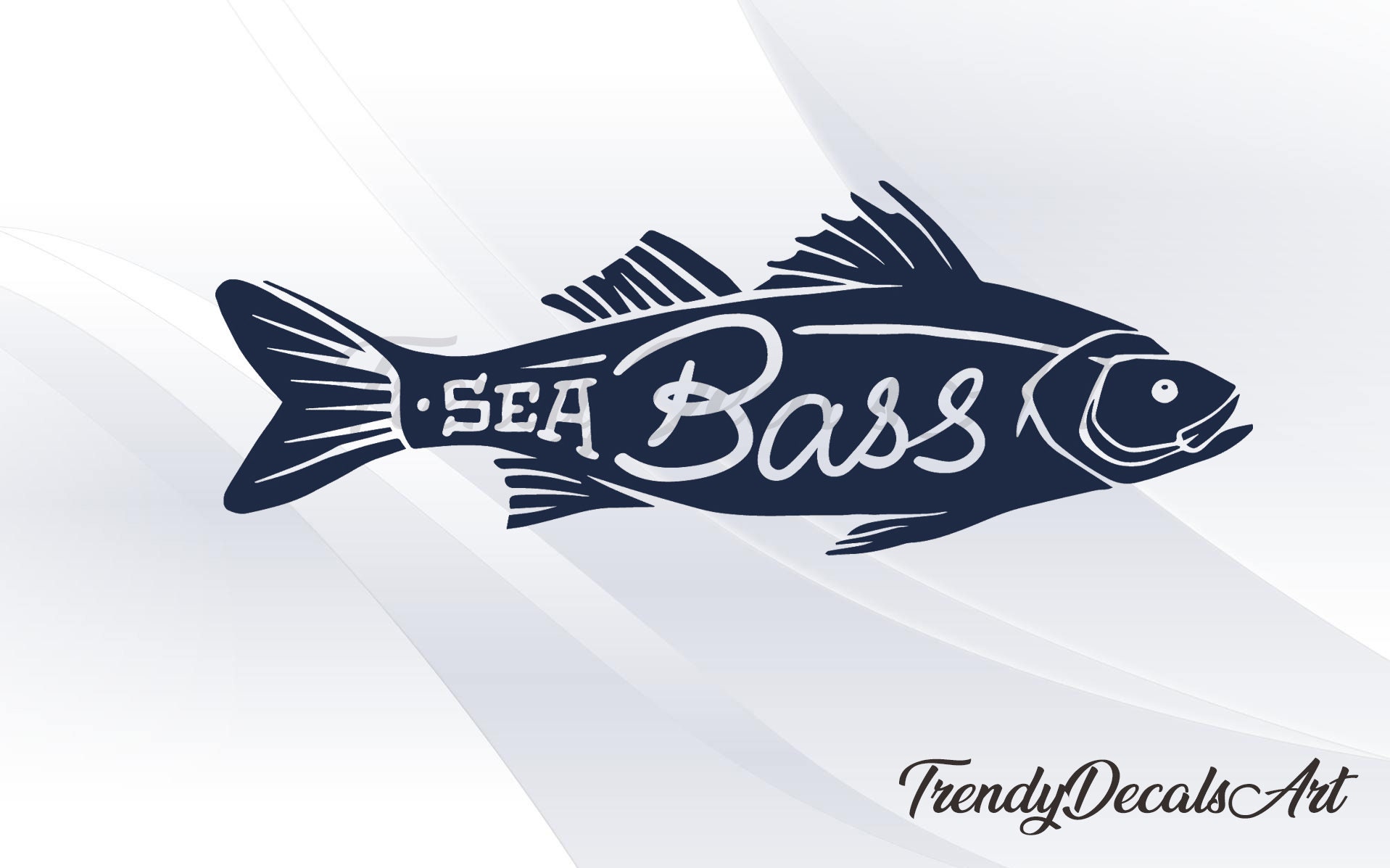 Sea Bass Decal Fishing Decal Fishing Sticker Fishing Vinyl - Etsy