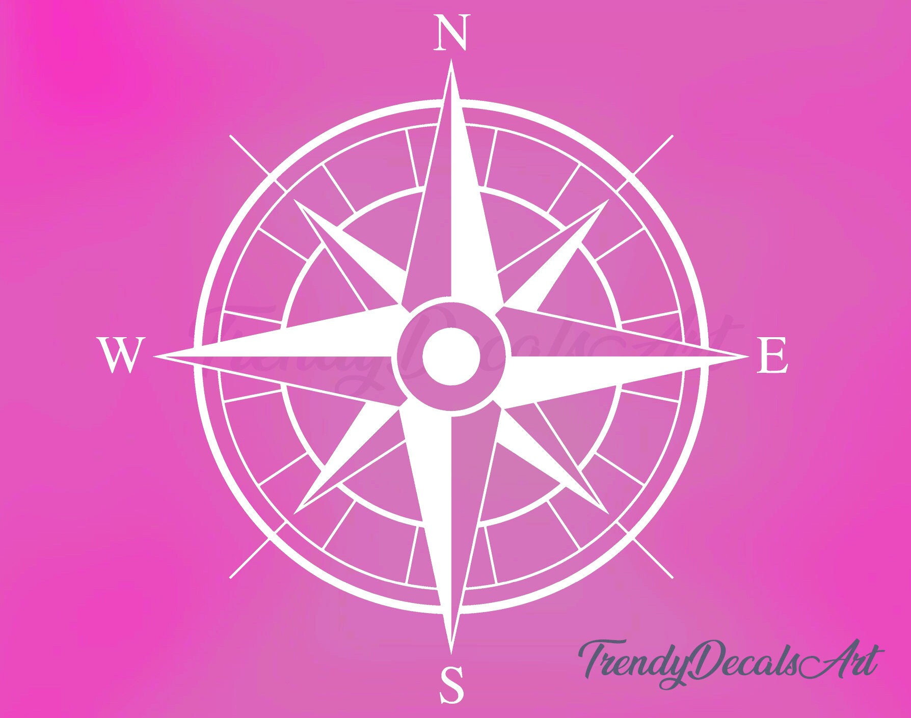 Compass Decal, Compass Vinyl Sticker, Mountain Vinyl Decal, Explore ...
