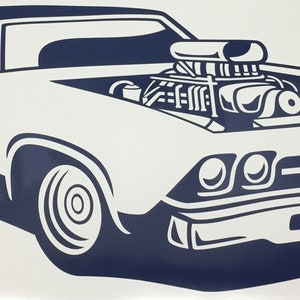 Chevy Chevelle Decal, Car Wall Decal, Car Wall Vinyl Sticker, Muscle ...