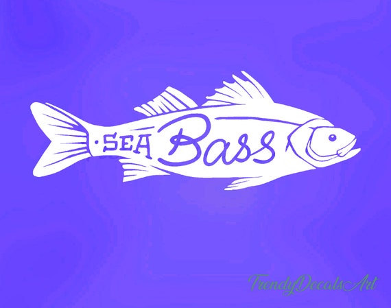 Sea Bass Decal Fishing Decal Fishing Sticker Fishing Vinyl - Etsy