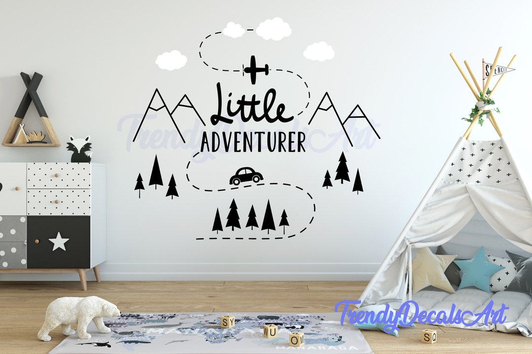 Little Adventurer Decal, Explore Decal Sticker, Mountain Vinyl Decal ...