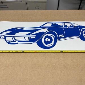 Chevy Corvette C3 Stingray Decal, Car Wall Decal, Car Wall Vinyl ...