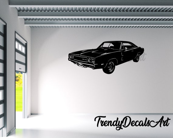 Charger 1969 Muscle Car Decal Car Wall Decal Car Wall Vinyl - Etsy