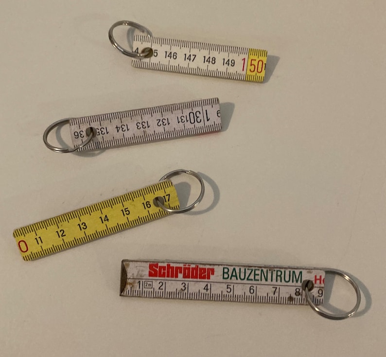 Vintage Ruler Keychain Keyholder Tag - Etsy