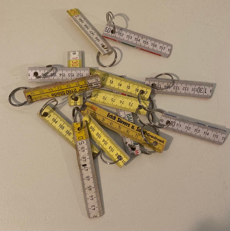 Vintage Ruler Keychain Keyholder Tag - Etsy
