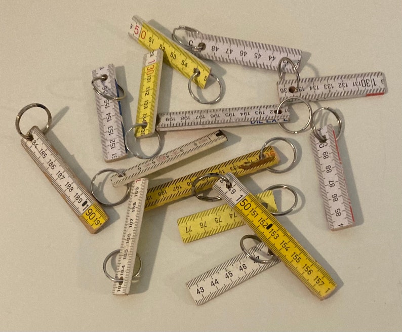 Vintage Ruler Keychain Keyholder Tag - Etsy