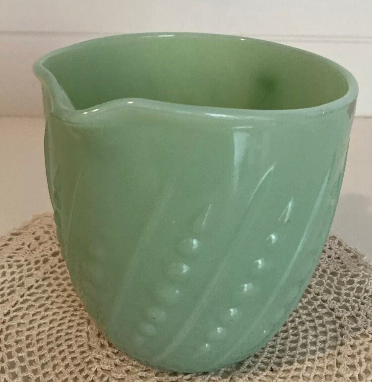 Fire King Vintage Original 1950s Jadeite Jadite Bead and Bar Milk ...