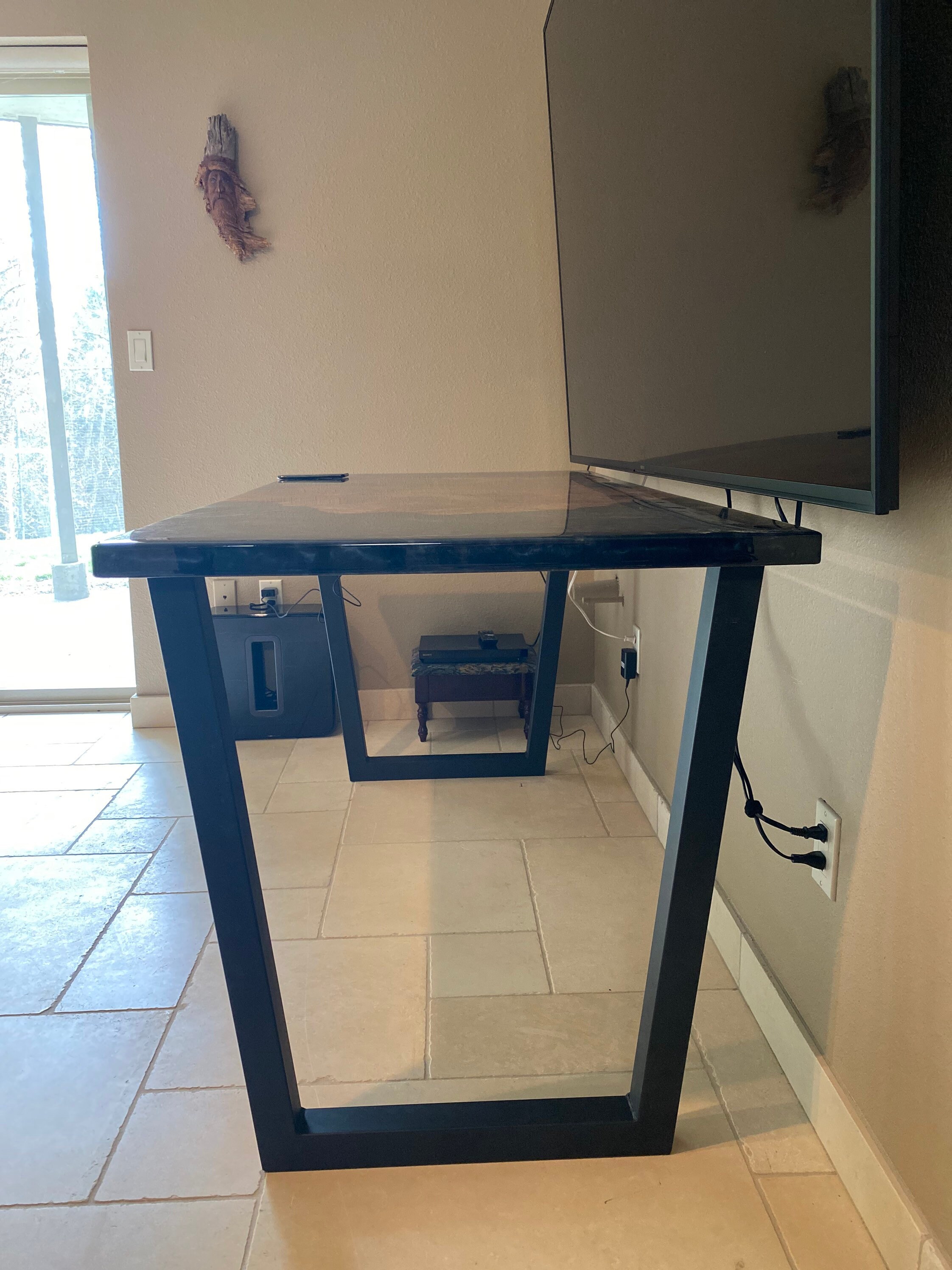 Sold***custom Desk With Wireless Charging - Etsy