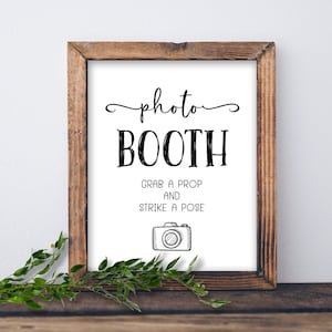 Photo Booth Sign. Instant Download Printable. Rustic Wedding Print ...