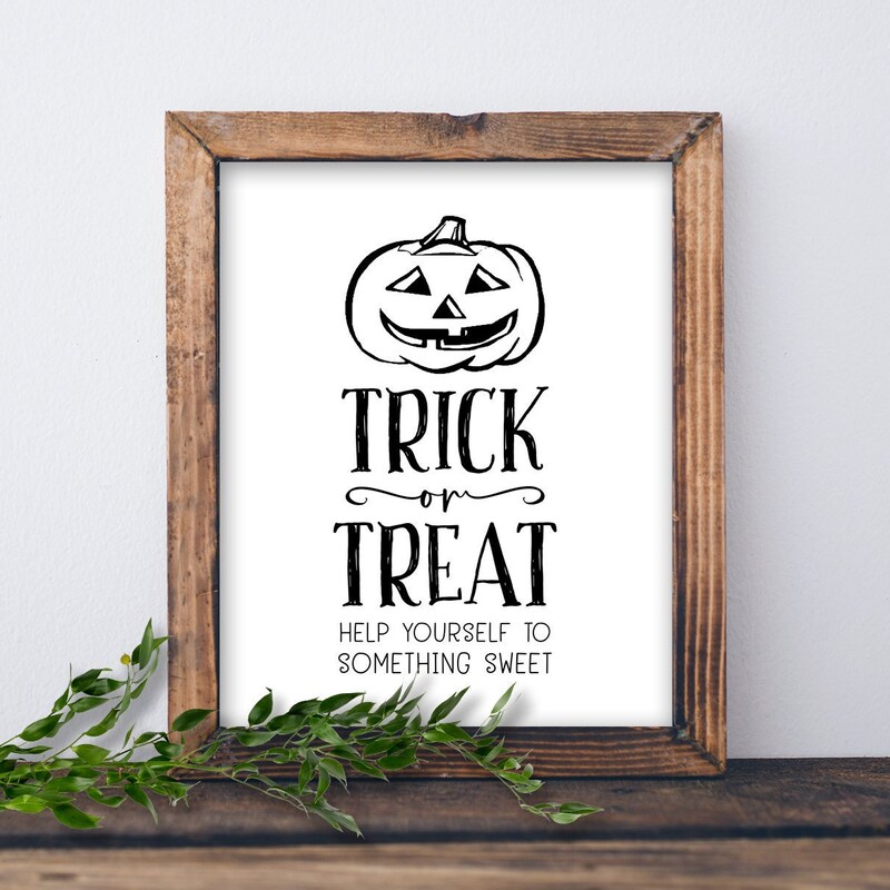 Trick or Treat Sign - Etsy