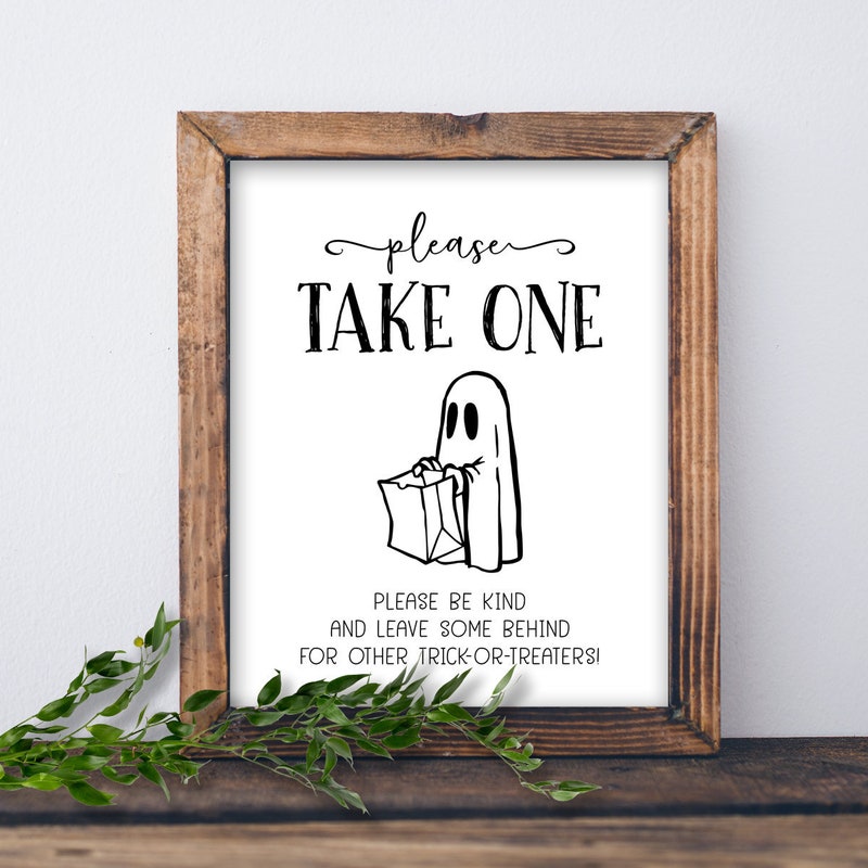 Please Take One Sign - Etsy