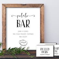Baked Potato Bar Labels, Mini Menu Toppings, Thanksgiving Fall Colors ...