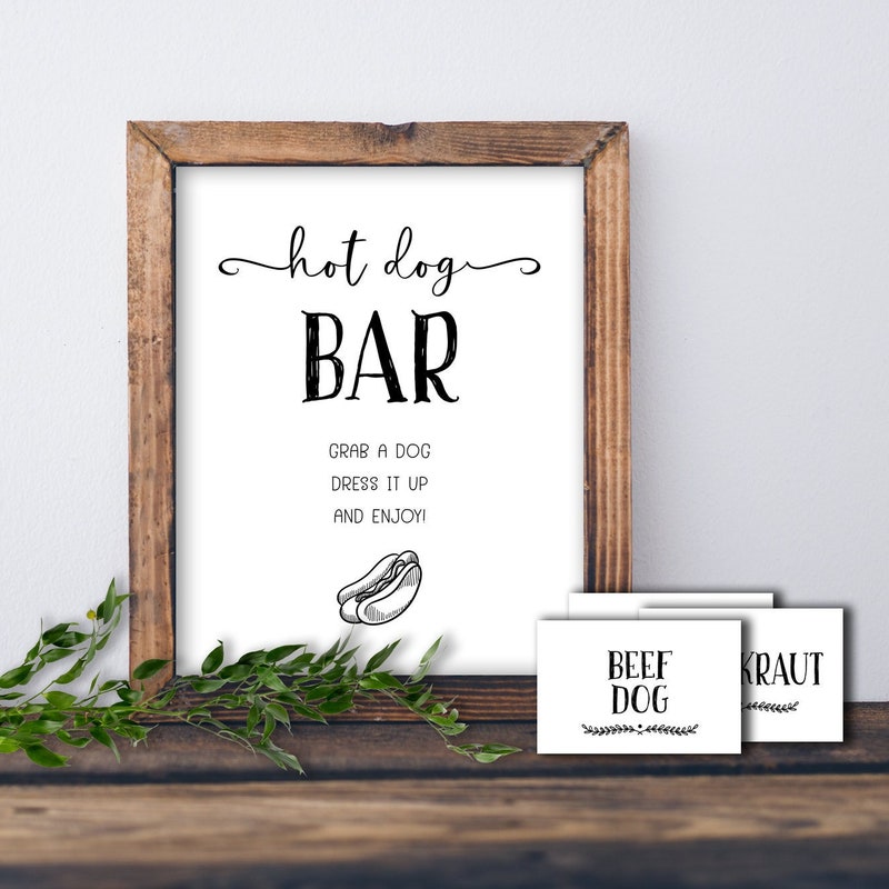 Hot Dog Bar Printables - Etsy