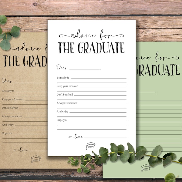 Graduation Advice Cards - Etsy