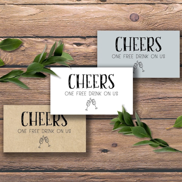 Wedding Free Drink Coupon - Etsy