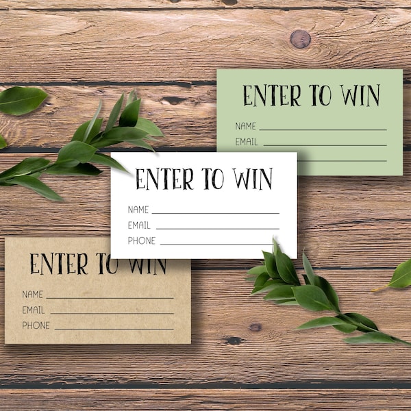 Enter to Win Signs - Etsy