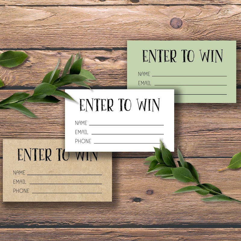 Enter to Win Signs - Etsy