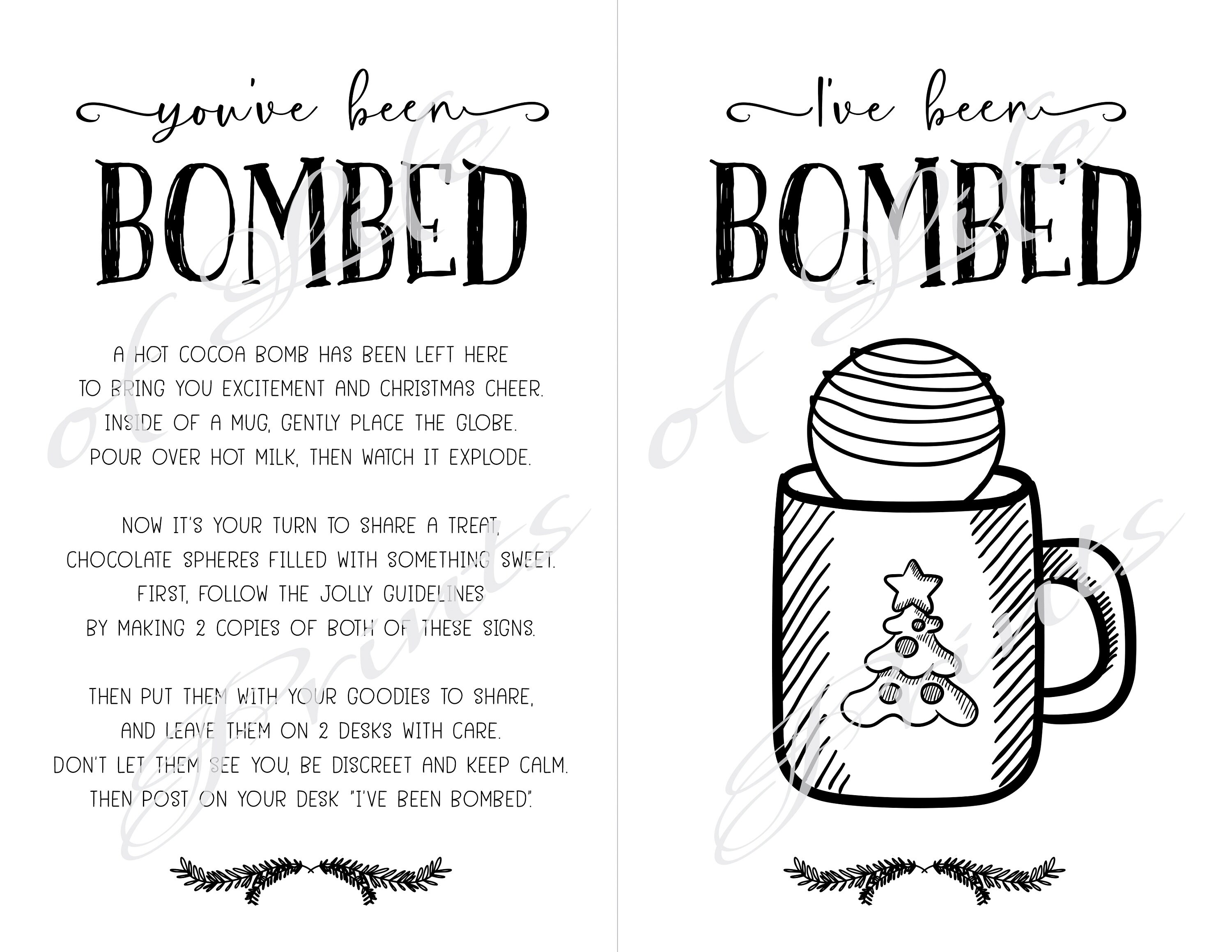 Chocolate Bomb. Instant Download Printable. Christmas Game. - Etsy