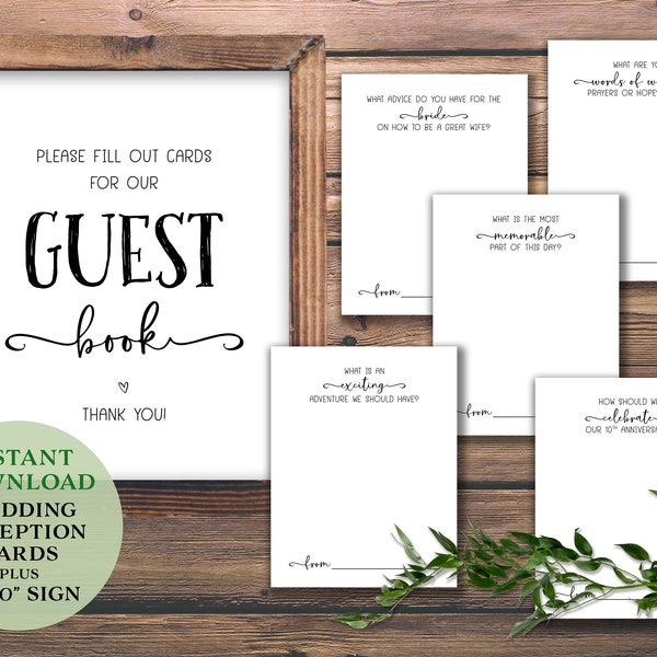 Reception Conversation Cards - Etsy