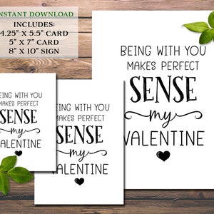 Valentine's Day 5 Senses Gift Card Holders. Instant Download Printable ...