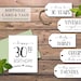30th Birthday Card & Gift Tags. Instant Download Printable. Big 30 ...