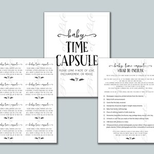 Baby Time Capsule. Instant Download Printable. Baby Shower Gift Idea ...