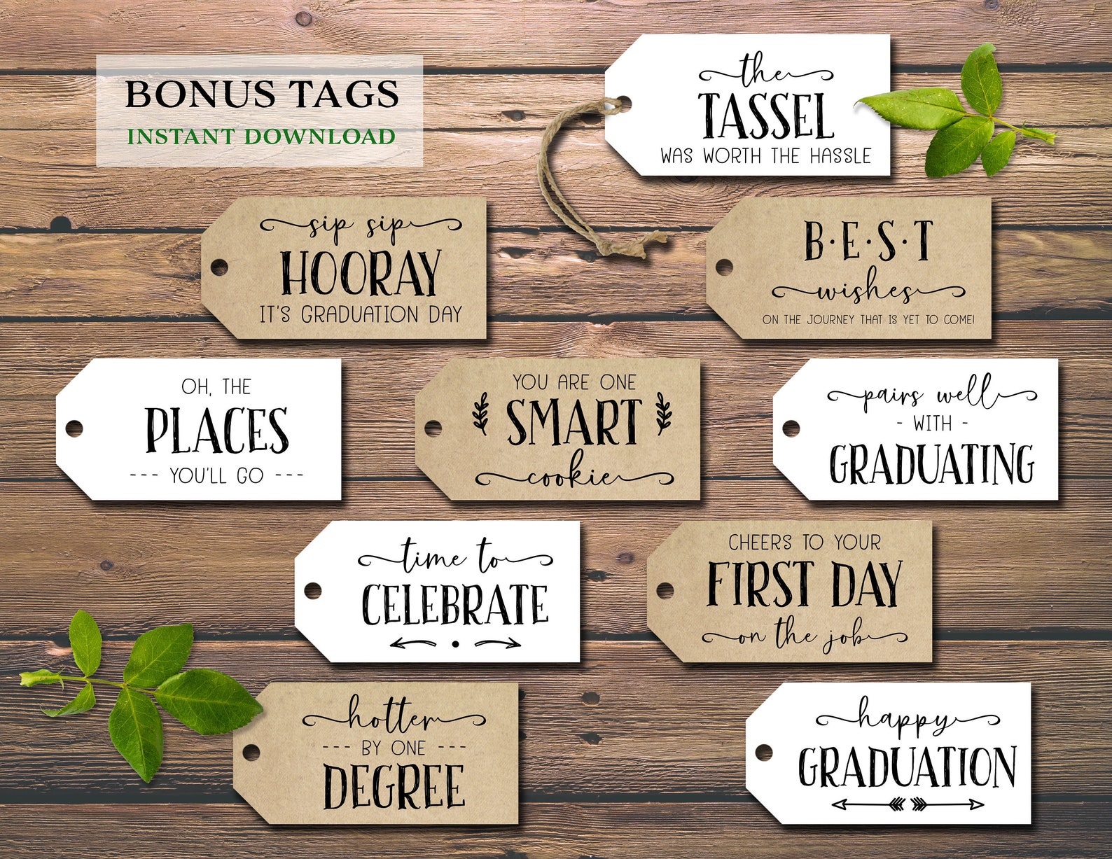 Graduation Card & Gift Tags. Instant download printable. | Etsy