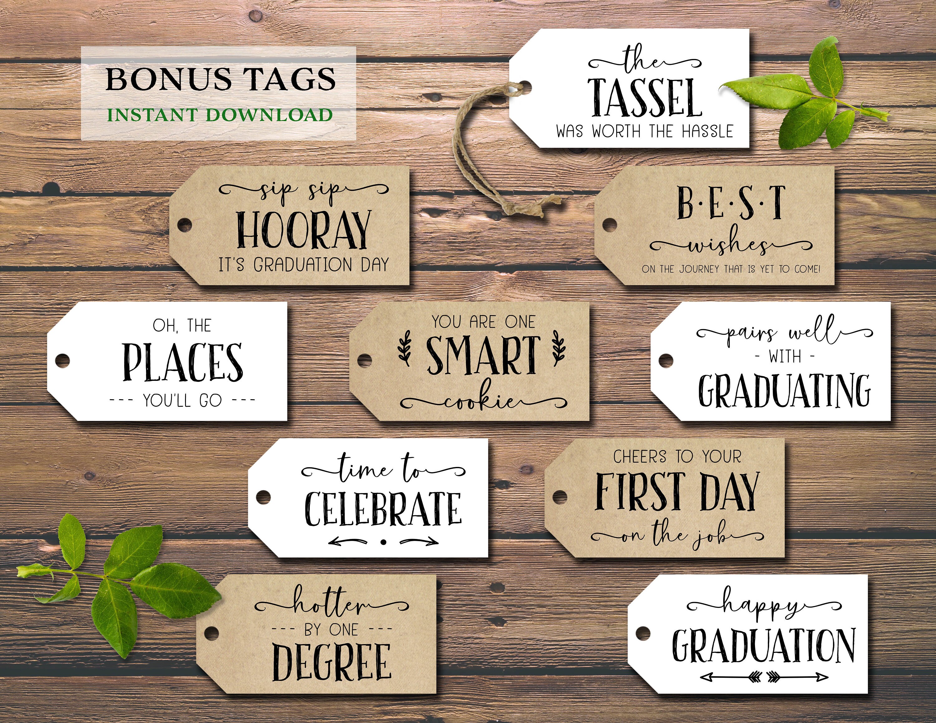 Graduation Card & Gift Tags. Instant Download Printable. - Etsy