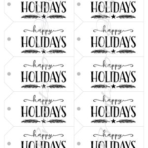 Christmas Gift Tags. Season Greetings. Instant Download Printable ...
